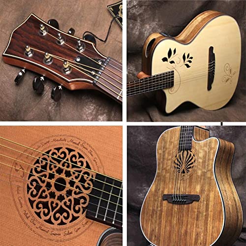 Guitar Kit, String Instrument Electronic Guitar Acoustic Guitar , Beginner Classical Guitar Handmade Student Practice Adult Ballad Musical Instrument Can Carry ( Color : A-brown , Size : Long-105cm )