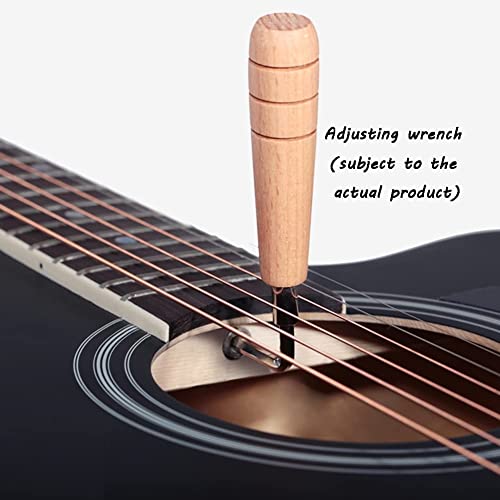 Guitar Kit, String Instrument Electronic Guitar Acoustic Guitar, Single Board Guitar Travel Musical Instruments Practice Fingerstyle, with Backpack Tuner for Beginners ( Color : Beige , Size : 38inch
