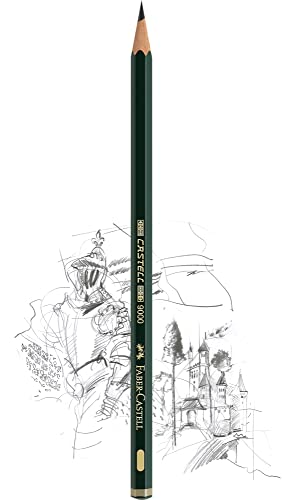Faber-Castell Pencils, Castell 9000 Art graphite pencils, HB No.2 Pencil for drawing, writing, sketch, shading, artist, school supplies pencils - 12 pack (HB)
