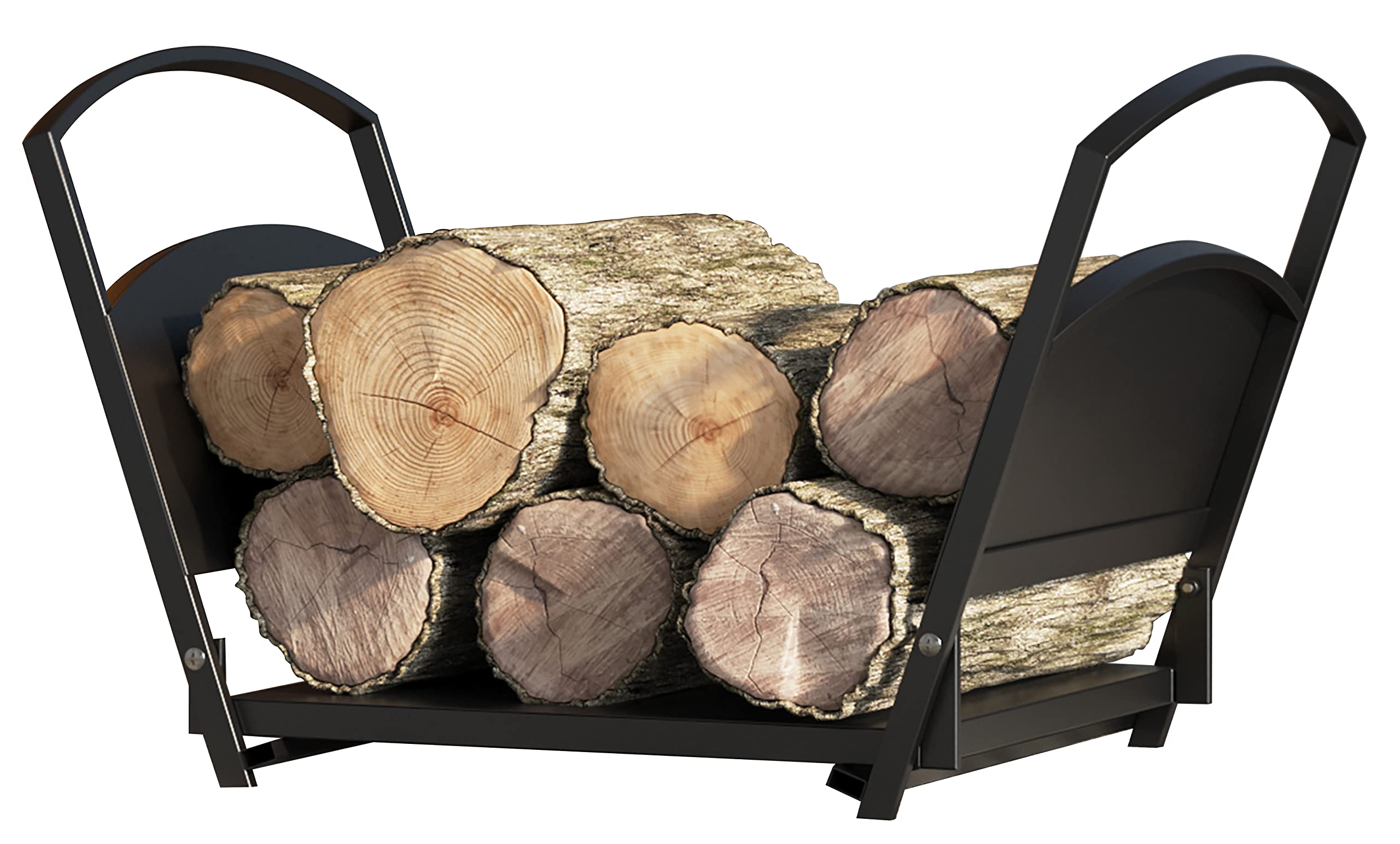 Fireplace Log Holder Folding Firewood Rack,Stacking Rack,Storage Rack for Firewood, Indoor, Outdoor,Heavy Duty Steel