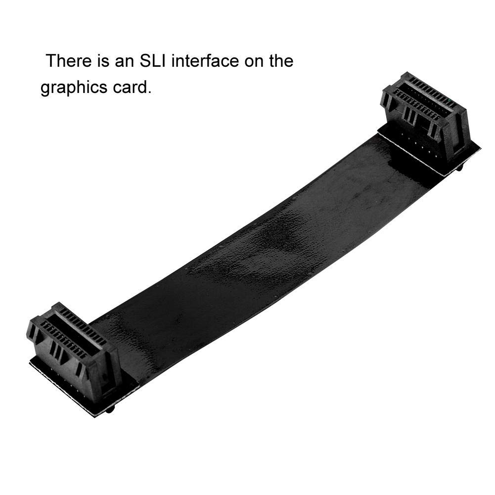Flexible SLI Bridge 2 Way, 10cm 26pin Dual Graphic Card Connection Cable, Extreme High-Speed Technology GPU Cable for NVIDIA Graphic Card, for ASUS MSI Gigabyte Graphics Cards