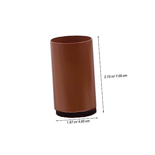 USHOBE 6 Pcs Thickened Table Mat Plastic Chair Circle Chair Sofa Protector Bed Desk Foot Sleeve Bed Riser Chair Leg Mat Chair Feet Caps Furniture Accessory Cabinet Brown Accessories
