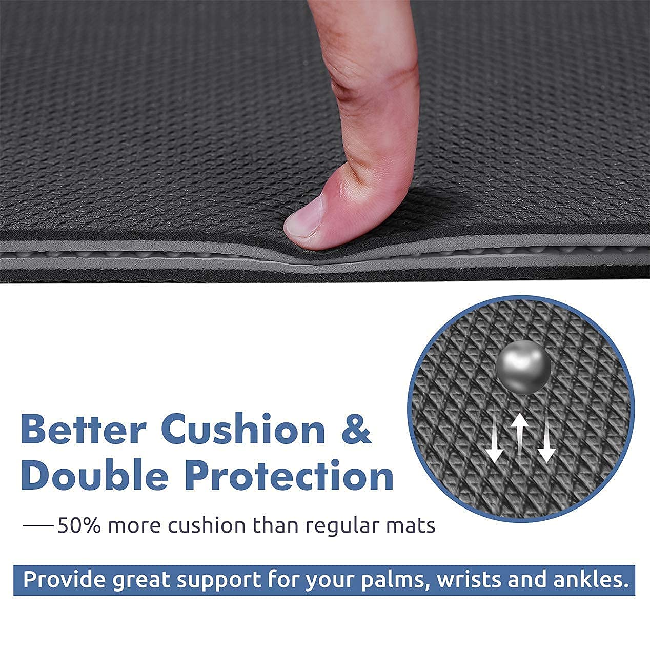 Ewedoos Premium Yoga Sets - Includes 1 TPE Double-Layer Yoga Mat with Carrying Strap, 1 Printed Yoga Mat Bag, Perfect for Yogi & Beginners