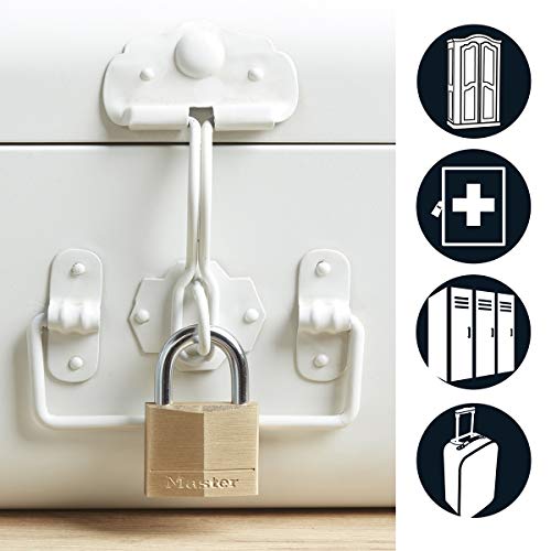 Master Lock 140DLF Solid Brass Padlock with Key, 1 Pack