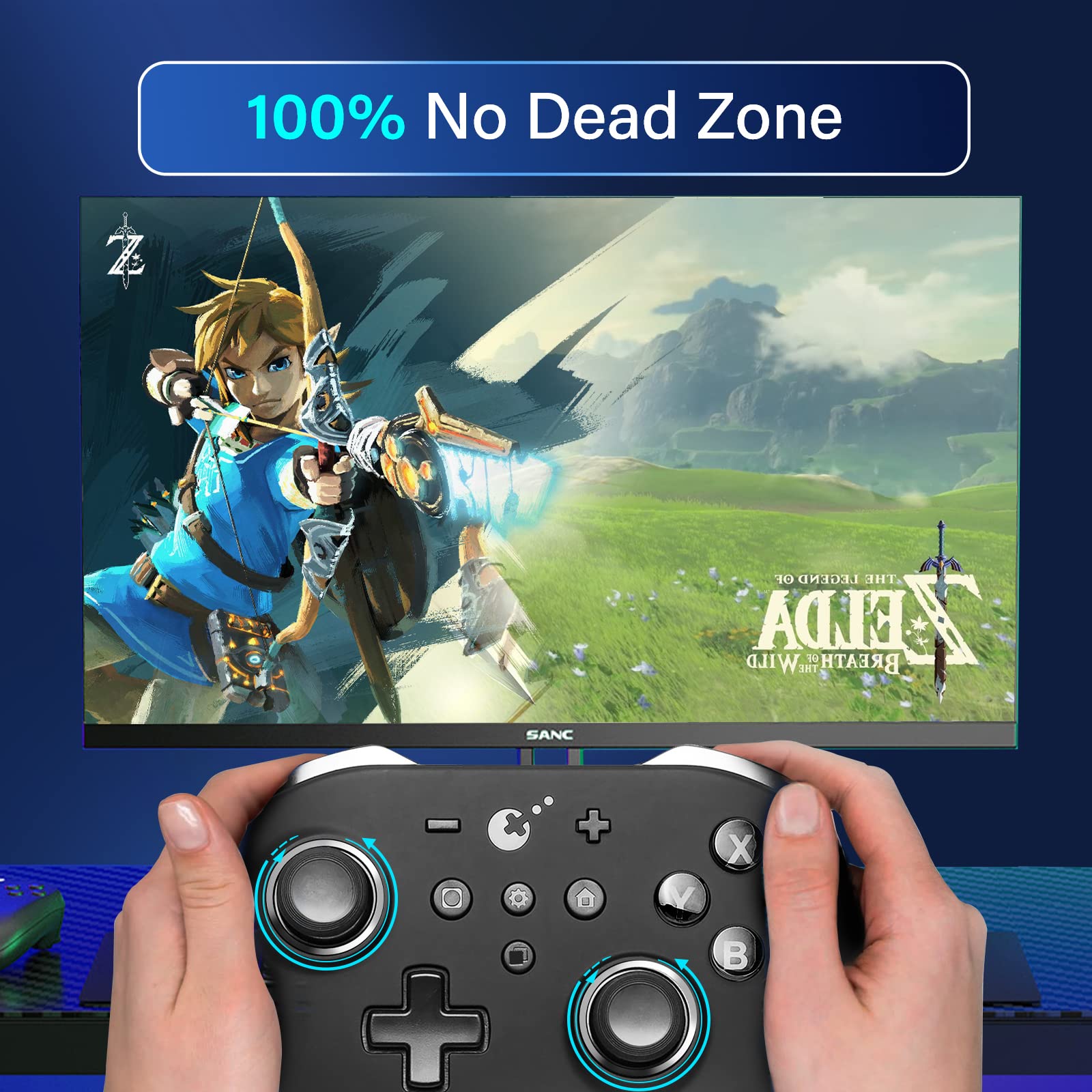 GuliKit KingKong 2 Pro Wireless Controller for Switch/Switch OLED/PC/MacOS/Android and iOS, First Bluetooth Controller with Hall Effect Joystick, Auto Pilot Gaming