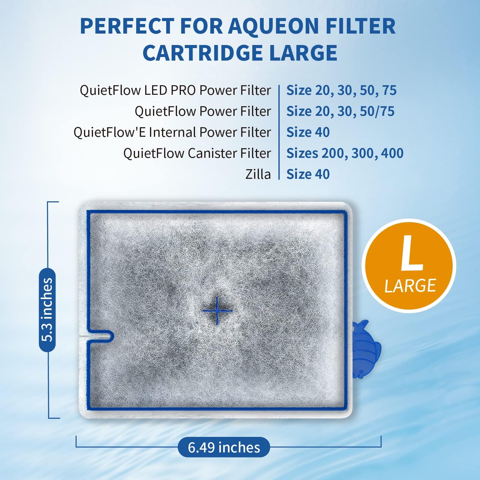 Fish Tank Filter Cartridge for Aqueon Filter Cartridges (L-12 Packs)