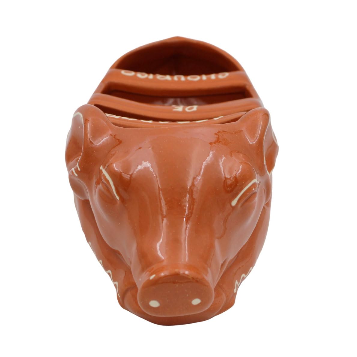 Traditional Portuguese Clay Terracotta Sleeping Pig Sausage Roaster, Made in Portugal Pottery