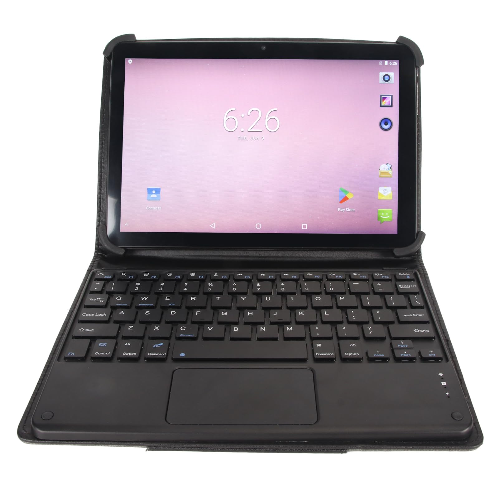 HEEPDD 2 in 1 Tablet 10.1 Inch Tablet 5.0 100-240V 2.4G 5G WiFi 7000mAh 8G 256G 8 Core CPU with Keyboard for Android 12 for Office (US Plug)