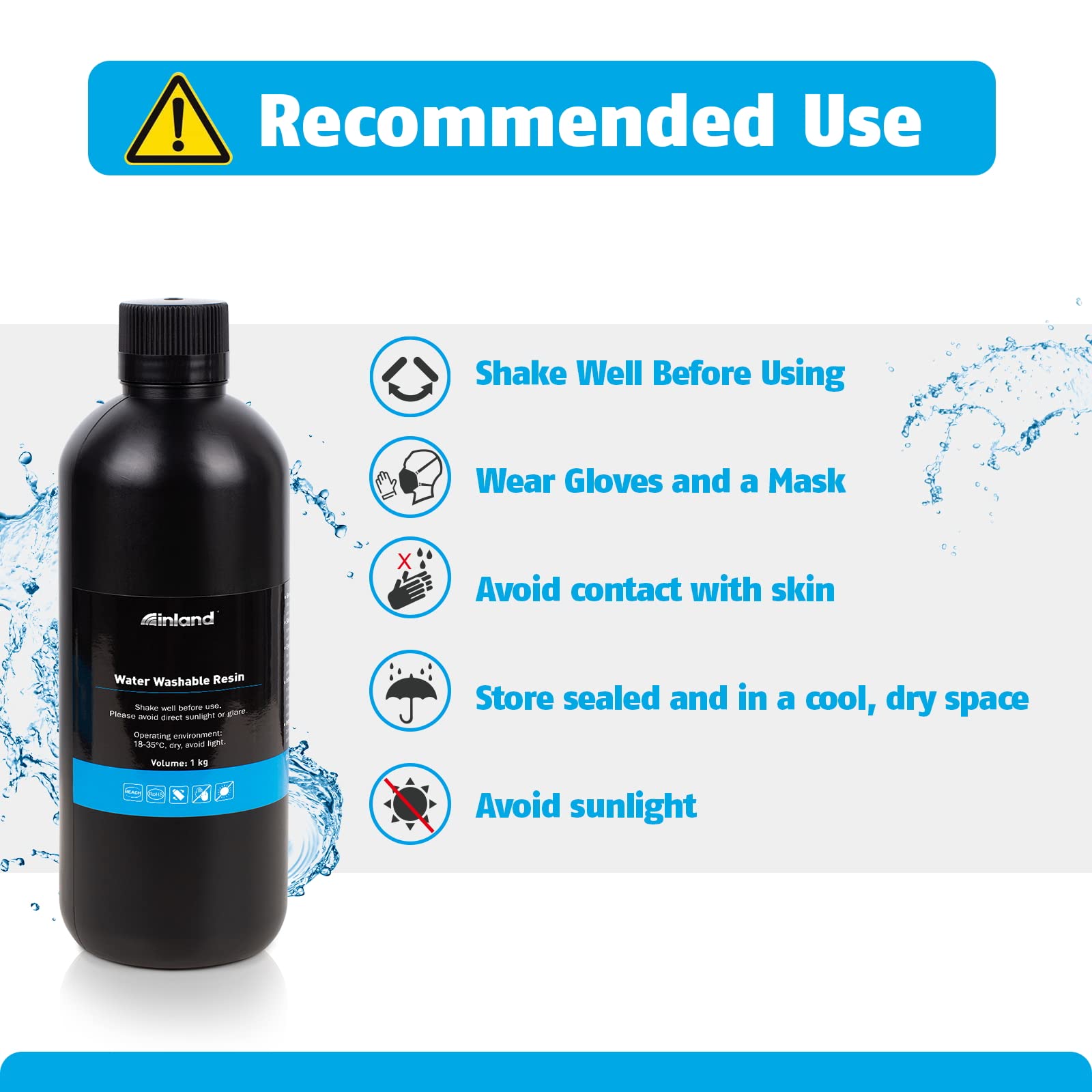 Water Washable 3D Printer Resin - 405nm Water Wash Resin, Low Odor LCD UV Curing 3D Printing Resin β Easy to Clean Photopolymer Resin for SLA 3D Printer (Grey, 1KG)