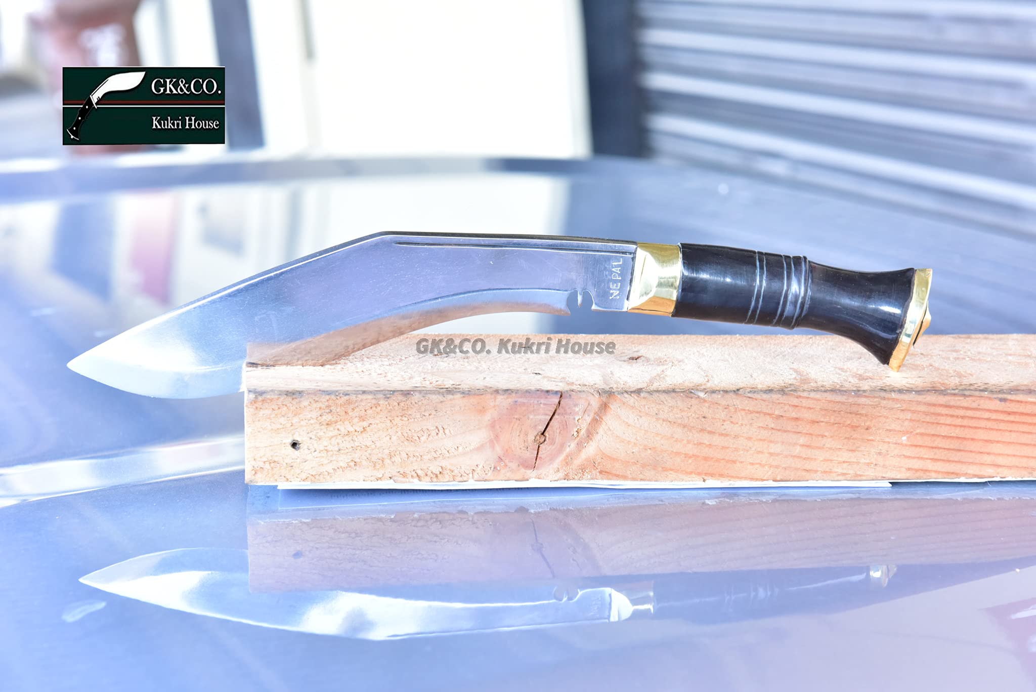 GK&CO. Kukri House Official Issued - Genuine Kukri/Khukuri- 9 Inch Nepal Armies Service Issue Kukri Knife -Traditional Horn Handle- Handmade in Nepal