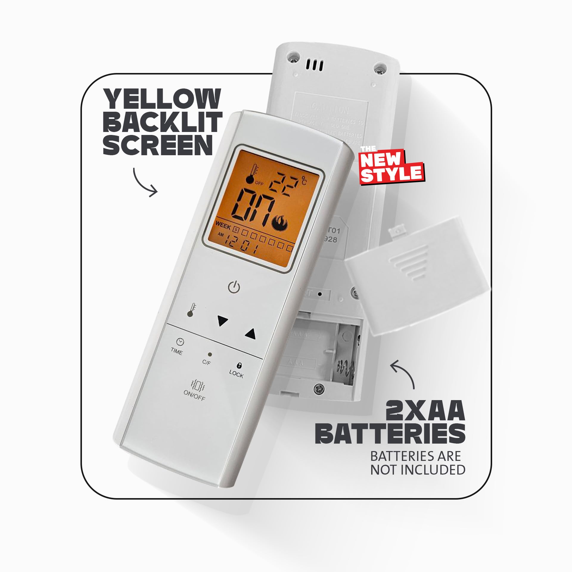 The-new-style Gas Fireplace Remote Control Kit,Thermostatic On/Off Remote Control Set for Millivolt Valve System, Compatible with Ambient,Majestic,Skytech,Vermont Fireplace,Fire Pit,Stove and More