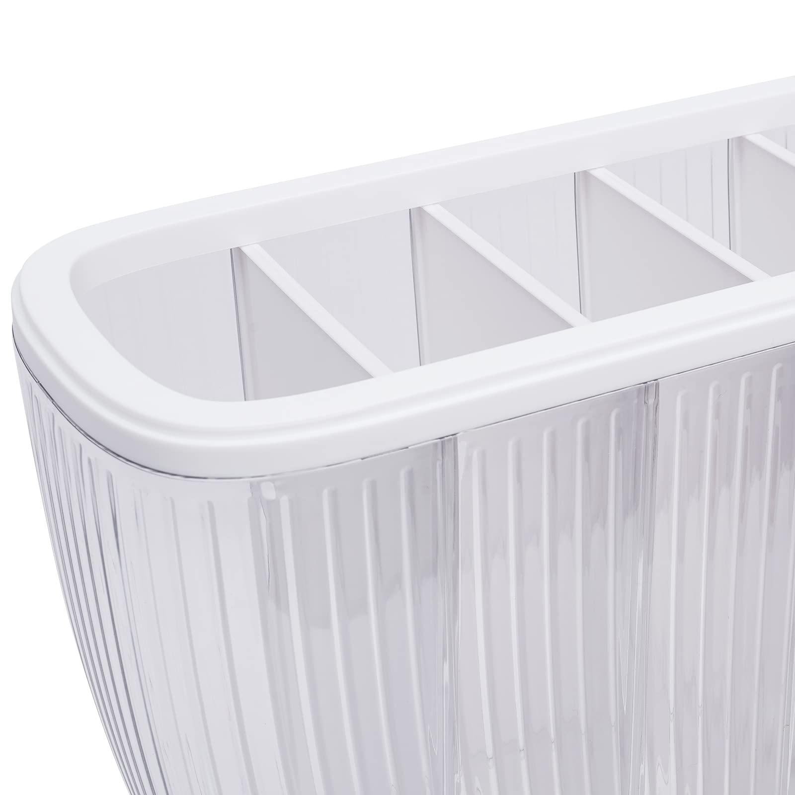 Kaibrite 6-Grid Rice Dispenser Dry Food Dispenser Multi-function Separate Grain Storage Container Automatic Rice Bucket with Lids&Cup