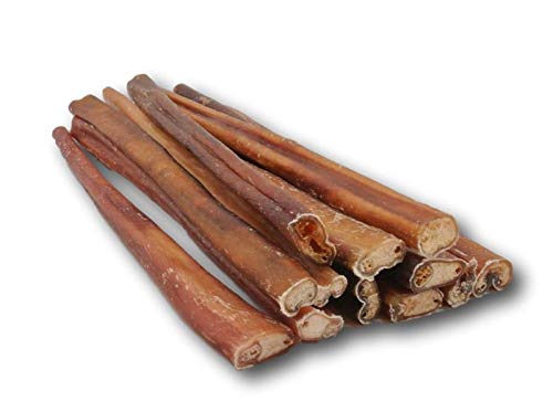 Top Dog Chews - Thick 12 Inch Bully Sticks, 100% Natural Beef, Free Range, Grass Fed, High Protein, Supports Dental Health & Easily Digestible, Dog Treat, 10 Pack
