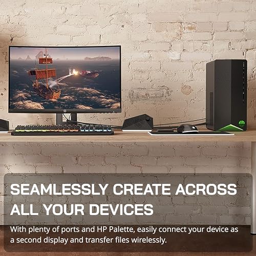 HP 2022 Pavilion Gaming Desktop Computer, Intel Core i5-10400F CPU, 16GB RAM, 512GB PCIe SSD, NVIDIA GeForce RTX 3060 Graphics, Keyboard&Mouse, Win 11 Pro, Black, 32GB Snowbell USB Card