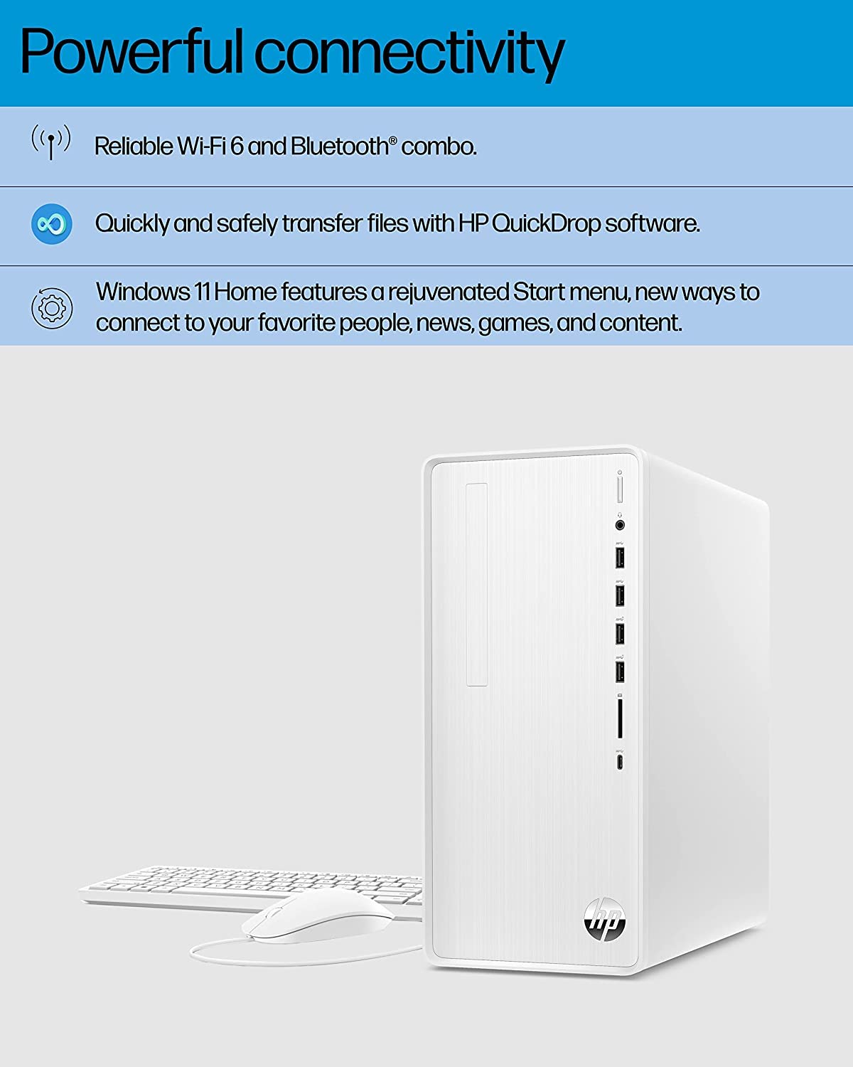 HP 2022 TP01 Pavilion Business Desktop Intel 12-Core i7-12700 64GB RAM 1TB PCIe SSD 2TB HDD NVIDIA GeForce RTX 3060 12GB GDDR6 HDMI DP DVI-D USB-C WiFi AX BT RJ-45 Windows 11 Pro w/RE USB