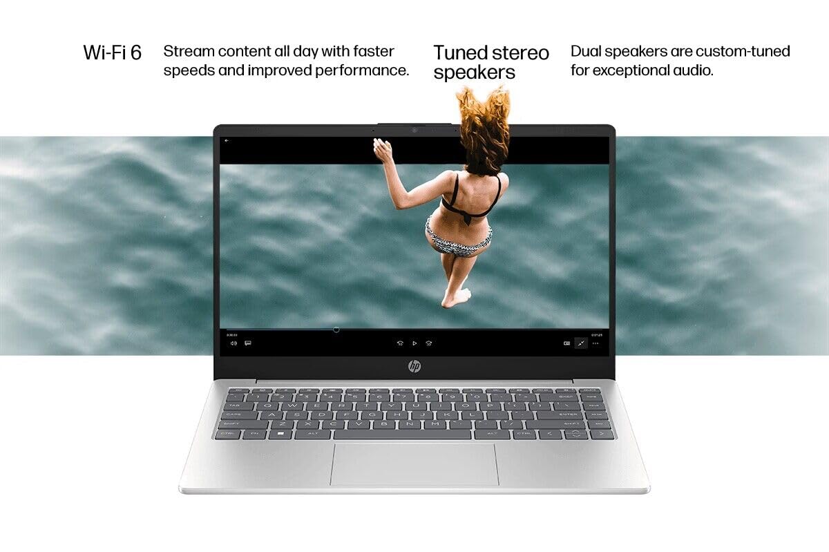 HP 2023 14 inch FHD Laptop, Anti-Glare IPS Display, 13th Gen Intel i7-1355U Processor, 12GB RAM 1TB PCIe SSD, Backlit Keyboard, True Vision HD Webcam, WiFi 6, Bluetooth, Windows 11 Home, Silver