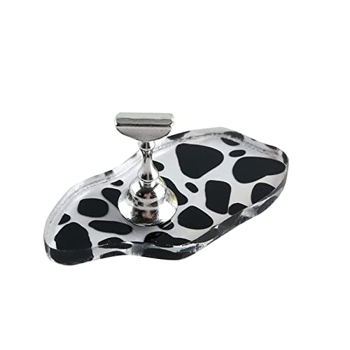IFOTIME Nail Rack Practice Hands for Acrylic Nail Magnetic Nail Tips Rack Crystal Nail Rack Nail DIY Nail Display Rack Training Practice Milk Pattern Base Tip Nails Acrylic (D, One Size)