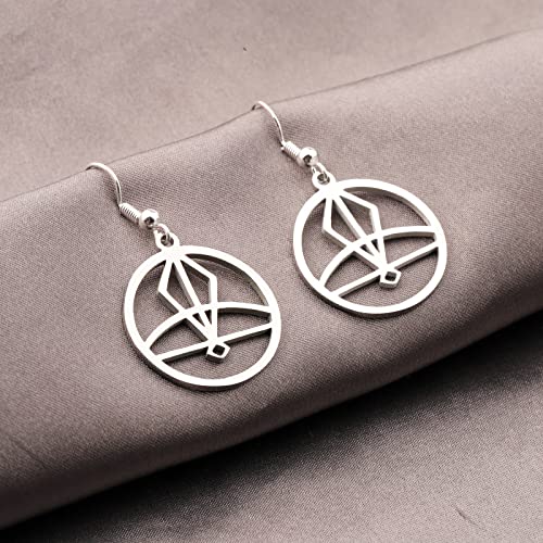The Owl House Inspired Gift Ice Glyph Charm Earring for Her Owl House Fans Gift (Ice Glyph Earring)