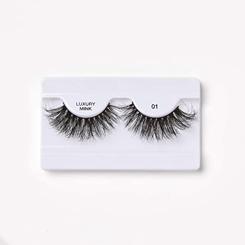 i-ENVY Luxury Mink Collection False Eyelashes 100% Real Mink Glamorous Eye Look Lashes Maximum Fluffiness 3D Multi-Curl Angle (3 Pack)