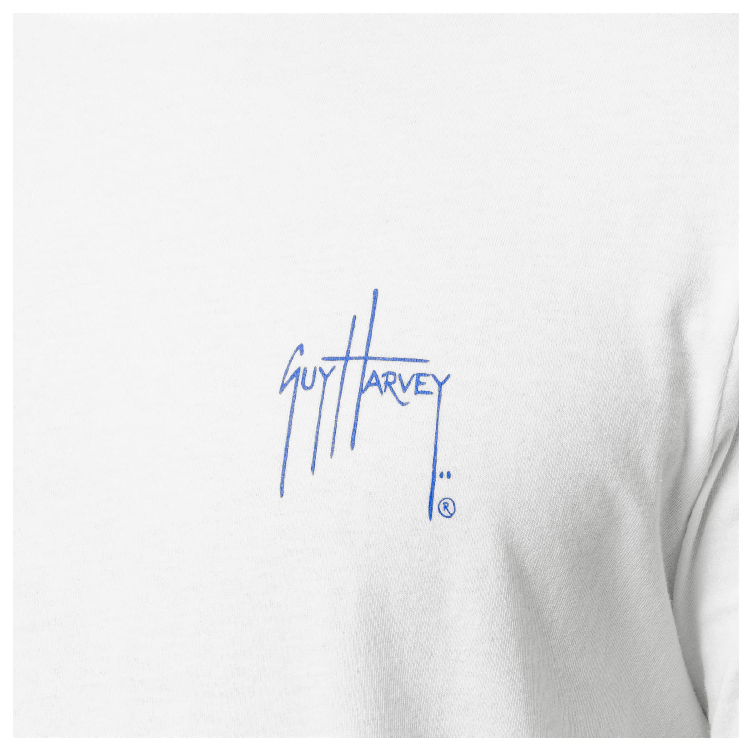 Guy Harvey Men's Short Sleeve T-Shirt, Bright White/Go Offshore, XX-Large