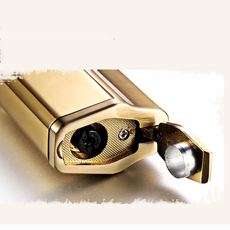 Gas Lighter Two-Piece Set, Windproof Flame, Reusable, Triple Flame, Easy to Carry, Suitable for Boyfriend Girlfriend Father, Daily Use (Color : C3)