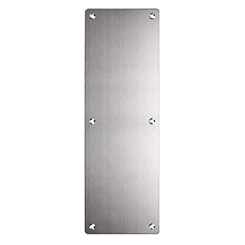Sumnacon 2 Set 12" Stainess Steel Door Handle Pull & Push Plate - Heavy Duty Gate Handle Bar for Home/Office/Warehouse/Public, Suitable of Wooden/Composite Door with Screws, Brushed