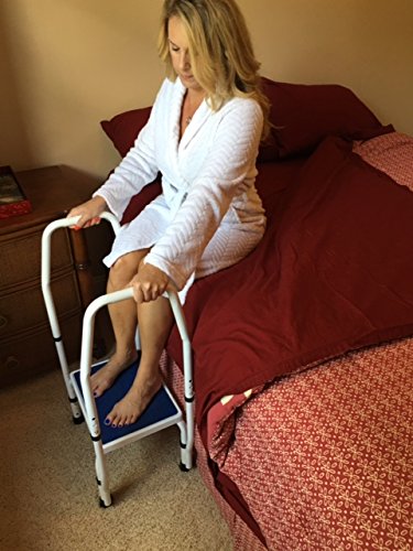 Platinum Health Bed Step 2.0 Voted #1. Adjustable Height Step Stool/Motion Activated Light. Portable Medical Step Stool for easy bed entry/exit. Double Handle for Extra Safety. 600lb Capacity.