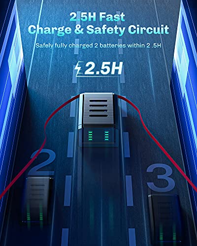 VOYEE Charger for Xbox Controller Battery Pack, 3x2600mAh High Capacity Xbox Rechargeable Battery Pack with Fast Charger Station, Led Indicator, Protective Shell for Xbox One/S/X/Elite/Series X|S