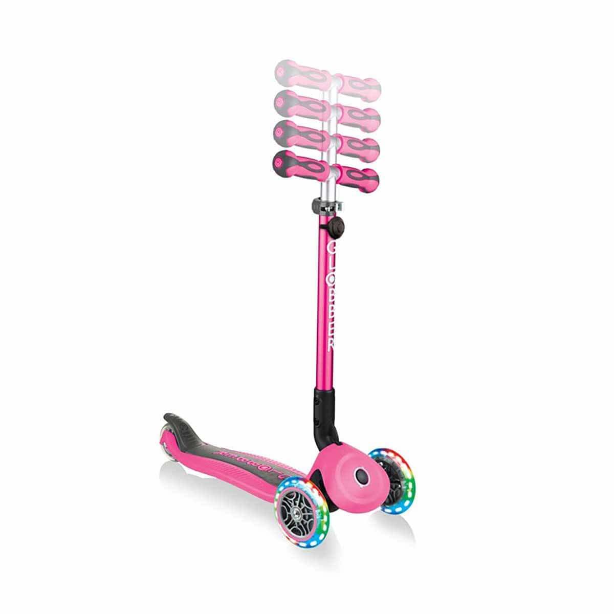 Globber GO.UP Deluxe Lights - Deep Pink