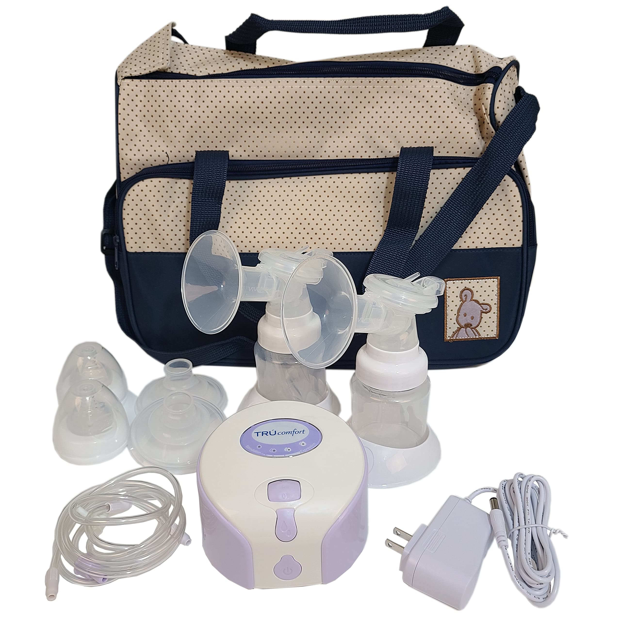 Viverity Electric Breast Pump, Double - Includes Breast Pump Bag, Pump for Breastfeeding, Breast Feeding Essentials