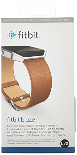 Fitbit Blaze Accessory Band, Leather, Camel, Large