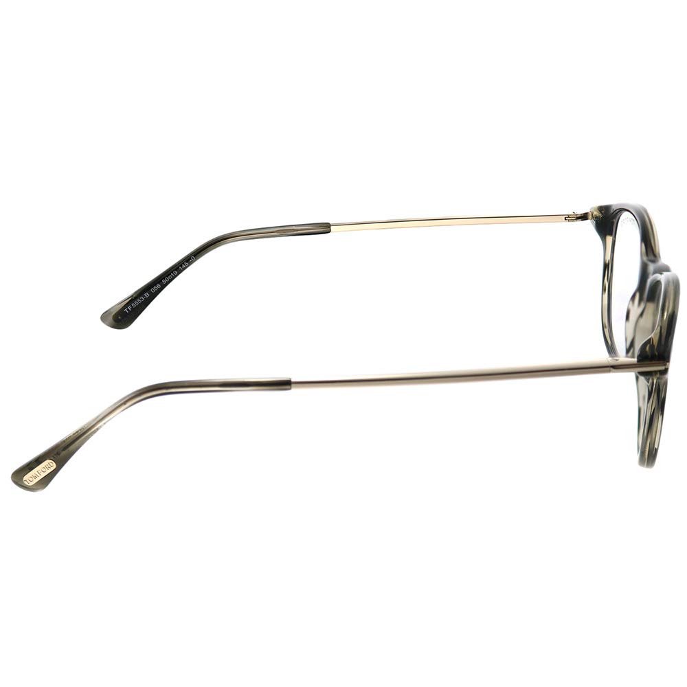 Eyeglasses Tom Ford FT 5553 -B 056 Shiny Striped Black & Grey, Rose Gold/Blue B, Shiny Striped Black Grey, 50-19-145