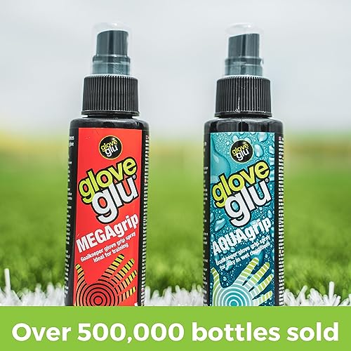 gloveglu MEGAgrip+ AQUAgrip Goalkeeper Glove Grip Spray Bundle. Contains gloveglu MEGAgrip 120ml + gloveglu AQUAgrip 120ml