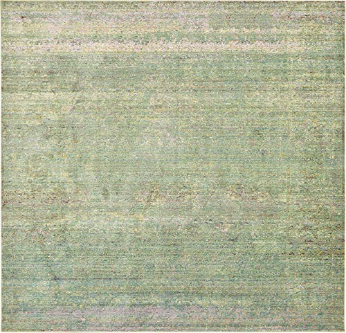Unique Loom Austin Collection Area Rug - Muse (8' Square, Green/ Beige)
