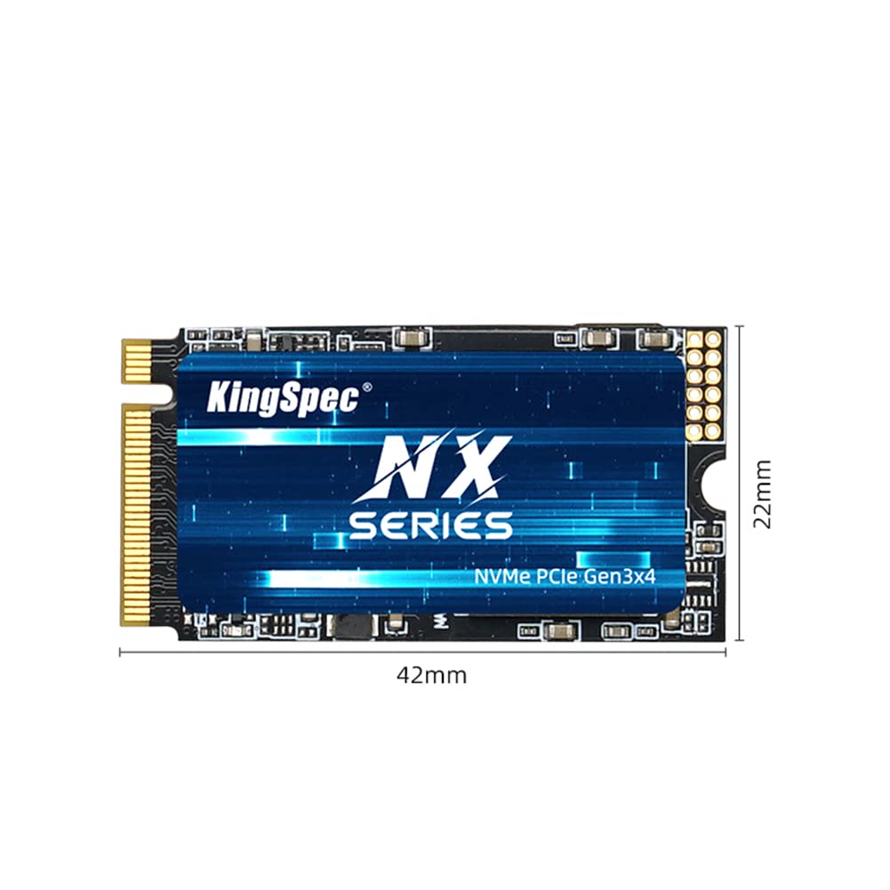 KingSpec 1TB M.2 2242 NVMe SSD - Read Speed up to 3500 MB/s, M.2 PCIe 3.0x4 SSD 3D NAND Flash, Compatible with PC/Desktop/Laptop (2242, 1TB)