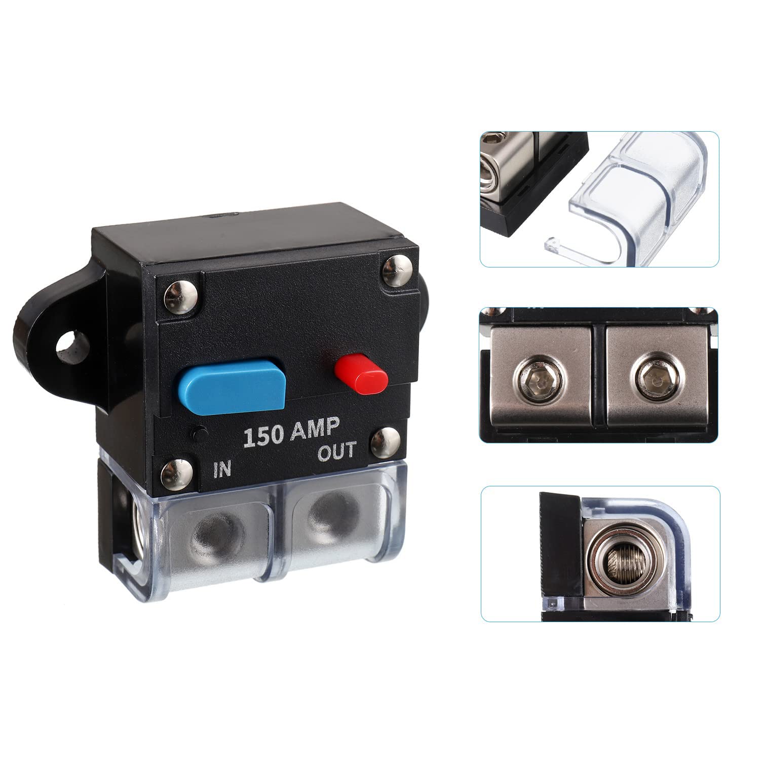 EPLZON 150A Circuit Breaker Resettable Circuit Breaker 150 amp Self Recovery Circuit Breaker Manual Reset Button for Car Audio and Amps Protection