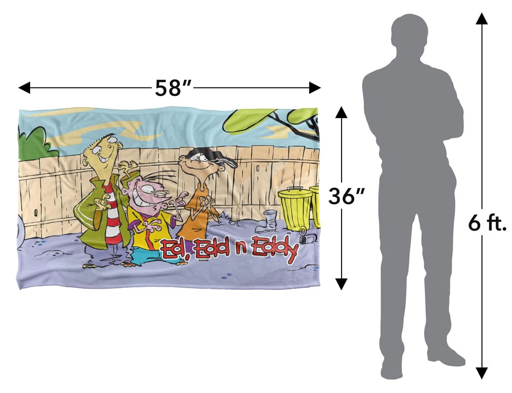 Trevco Ed EDD N Eddy Backyard Boys Silky Touch Super Soft Throw Blanket 36" x 58"