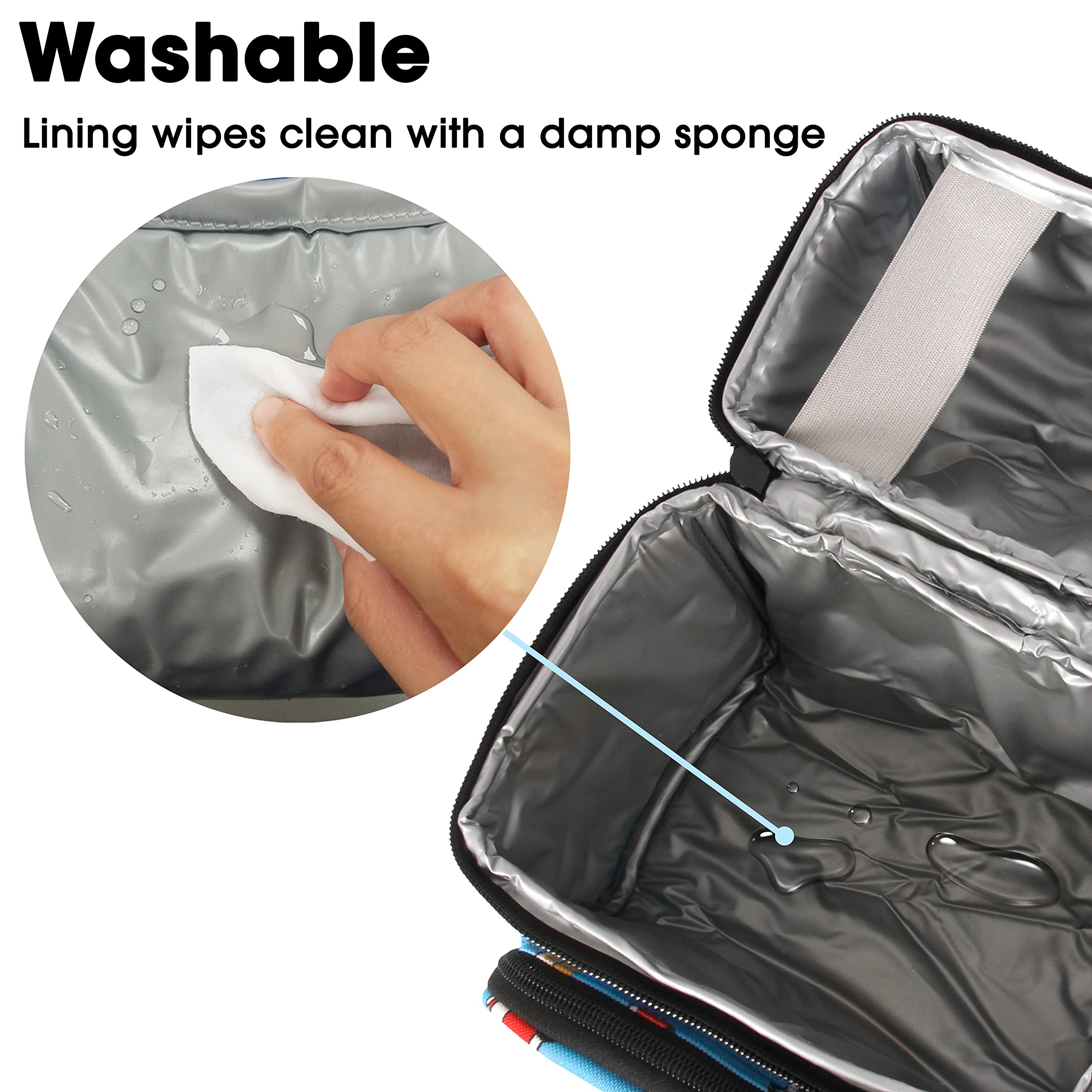J World Corey Kids Lunch Bag. Insulated Lunch-Box for Boys Girls, Minibus