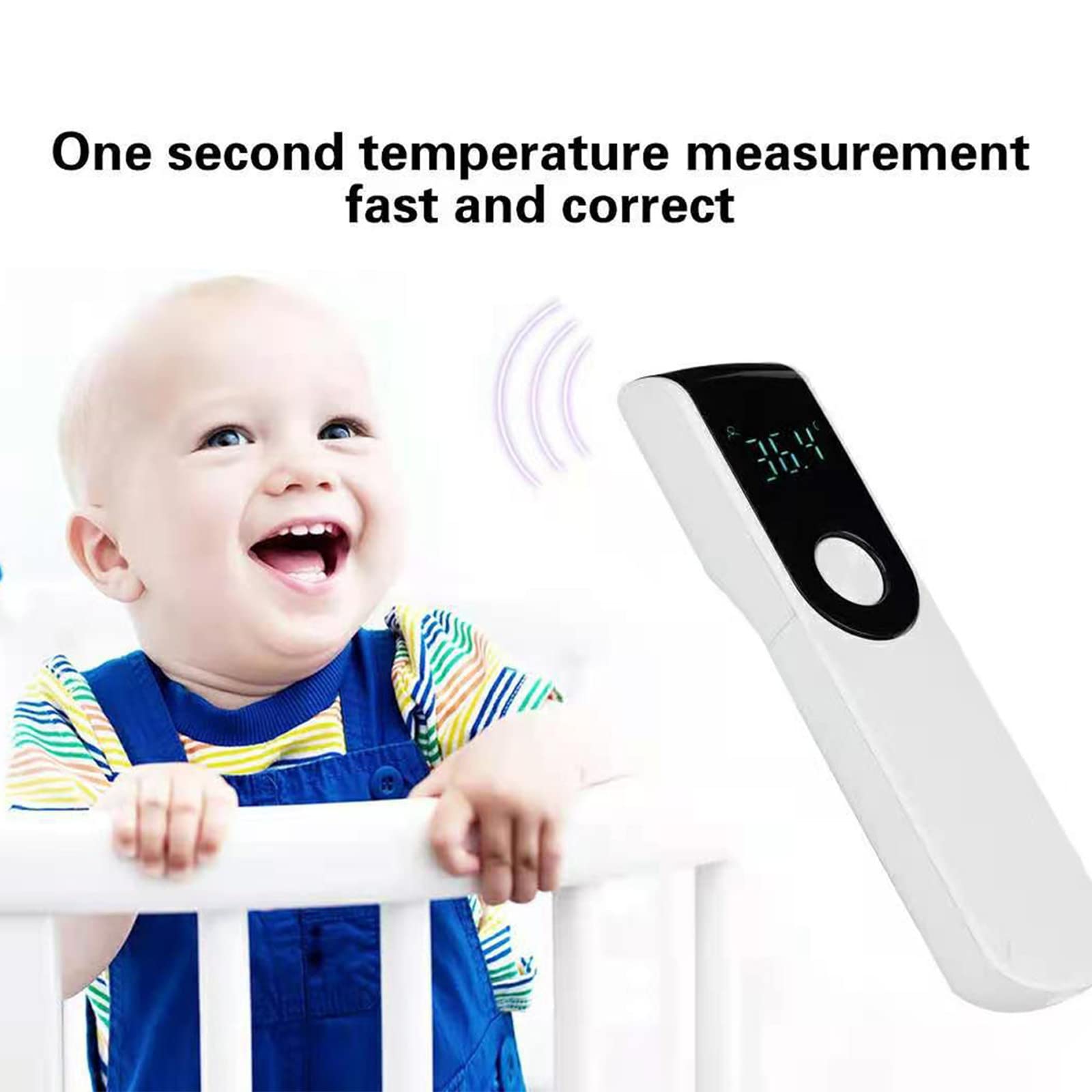 Kuhxz Touchless Forehead Thermometer for Adults & Kids, Digital ππ§ππ«ππ«ππ Thermometer, LED Display Instant Reading, Mini Portable Handheld Electronic Thermometer, Thermometer for Home Use