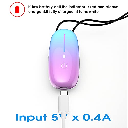 Personal Air Purifier, Timeage Wearable Air Purifier Necklace, Portable Mini Air Ionizer Eliminates Pollen,Smoke,Dust for Outdoor,Travel(Touch Panel)