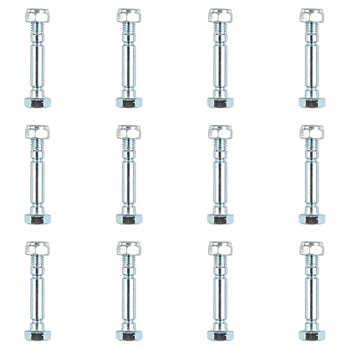 Multisland Two Stage Snow Blower Shear Pins Bolts and Nuts Set 303160355P / 303160355 Replacement Parts for PowerSmart Snow Blower(12 Pcs)
