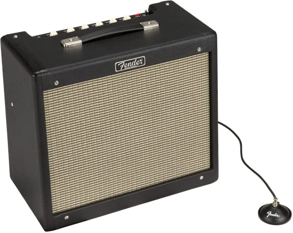 Fender Blues Junior Guitar Amplifier - Lacquered Tweed Bundle with Instrument Cable, Amperstand Guitar Cradle, Tuner, and Austin Bazaar Exclusive 24-Pack Picks