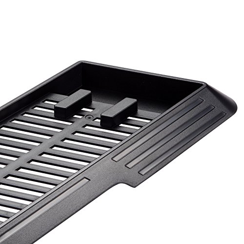 eXtremeRate Black Vertical Stand for PS4 Pro Console, Steady Base Mount Holder for PS4 Pro Console, Bracket Stand for PS4 Pro Console with Built-in Cooling Vents Non-Slip Feet