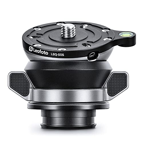 Leofoto LBQ-50S 50mm Leveling Base Half Ball Quick Adjust Leveler Head for Mr Q Ideal for LQ-284C