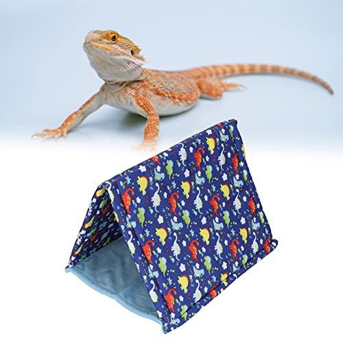 Reptile Sleeping Bed, Soft Warm Cartoon Pattern Lizard Hideout Tent for Pet Reptile Guinea Pig