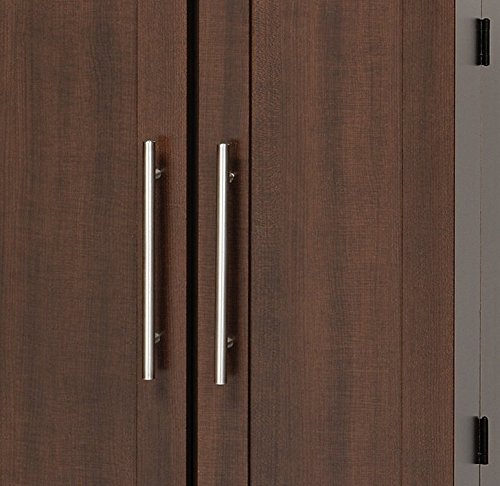Espresso Grande Locking Media Storage Cabinet with Shaker Doors