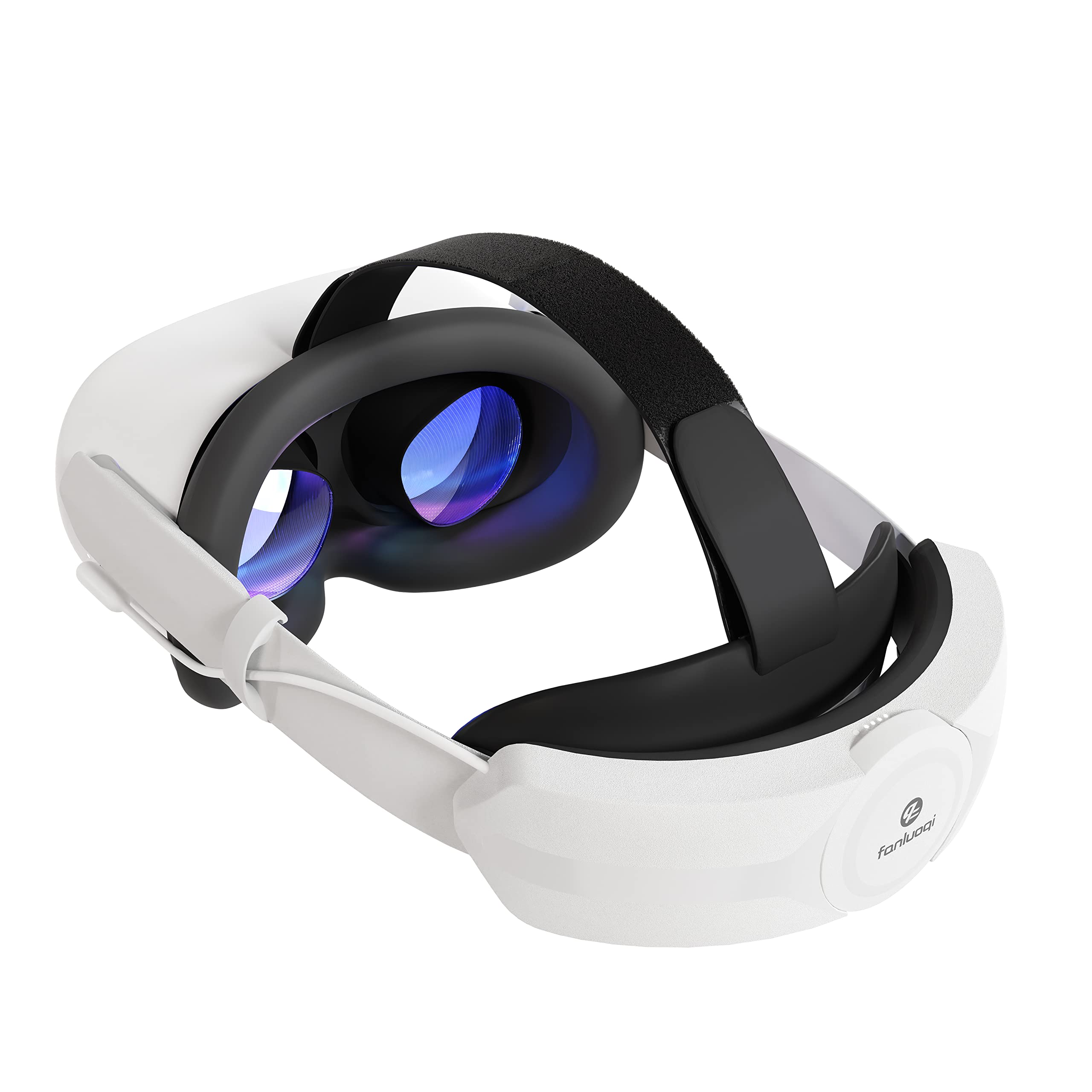 Fanluoqi with Battery Elite Strap, Compatible with Quest 2, Fast Charging,6000mA Power to Extend 7 Hours of Playback Time, Adjustable Head Strap to Enhance VR Wearing Comfort