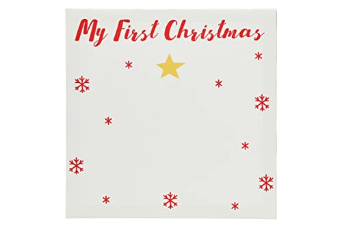Little Holly My First Christmas Baby's Print Canvas, Handprint and Footprint Keepsake, Babyprints Keepsake Kit, New and Expecting Moms Gift, Baby's First Christmas, Nursery Wall Décor, Tree