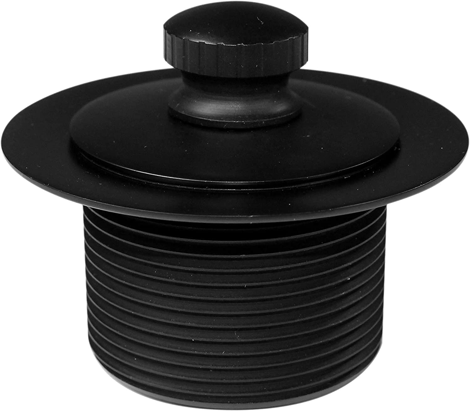 Westbrass A49721-62 1-1/2" Bath Waste & Overflow Assembly with Pull Drain Stopper and One-Hole Faceplate Top Elbow-SCH. 40 PVC, 1-Pack, Matte Black