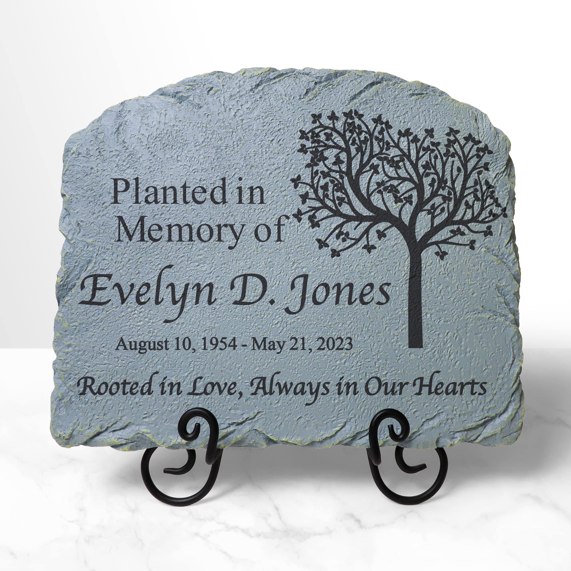 Let's Make Memories Personalized Rooted in Love Memorial Garden Marker - Sympathy - Condolences